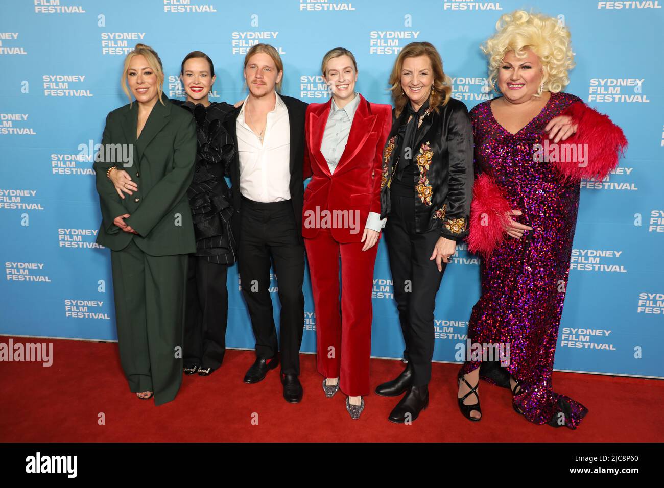 Sydney, Australia. 11th June 2022. L-R, cast and crew: Jessica Carrera ...