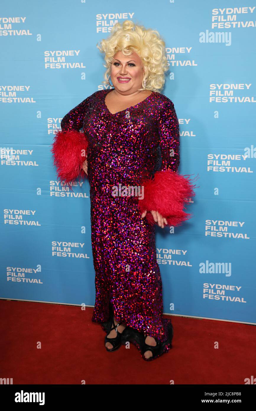 Sydney, Australia. 11th June 2022. Cast member Trevor Ashley arrives on ...