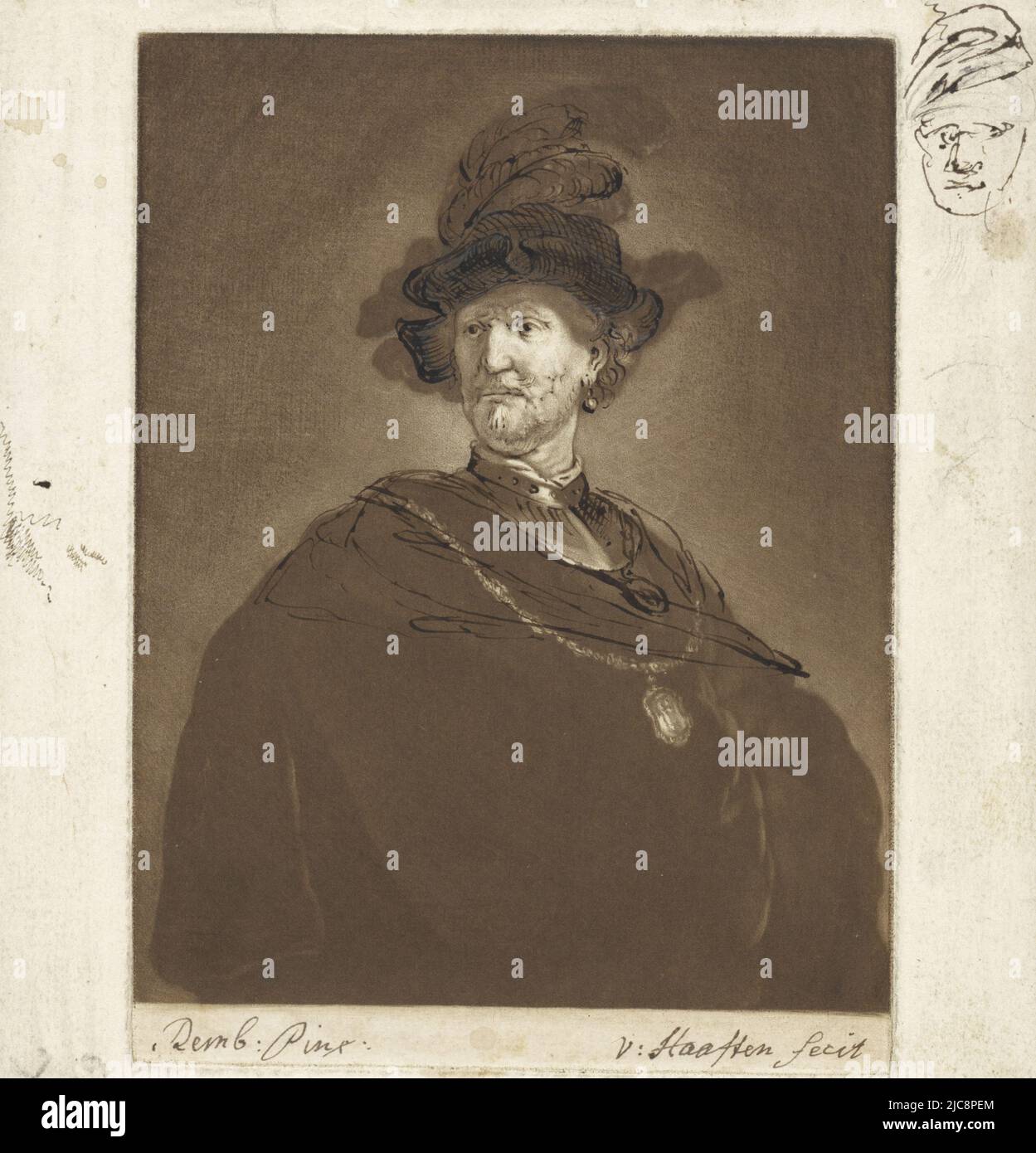 A man, possibly Rembrandt's father, Harmen Gerritsz van Rijn. He wears ...