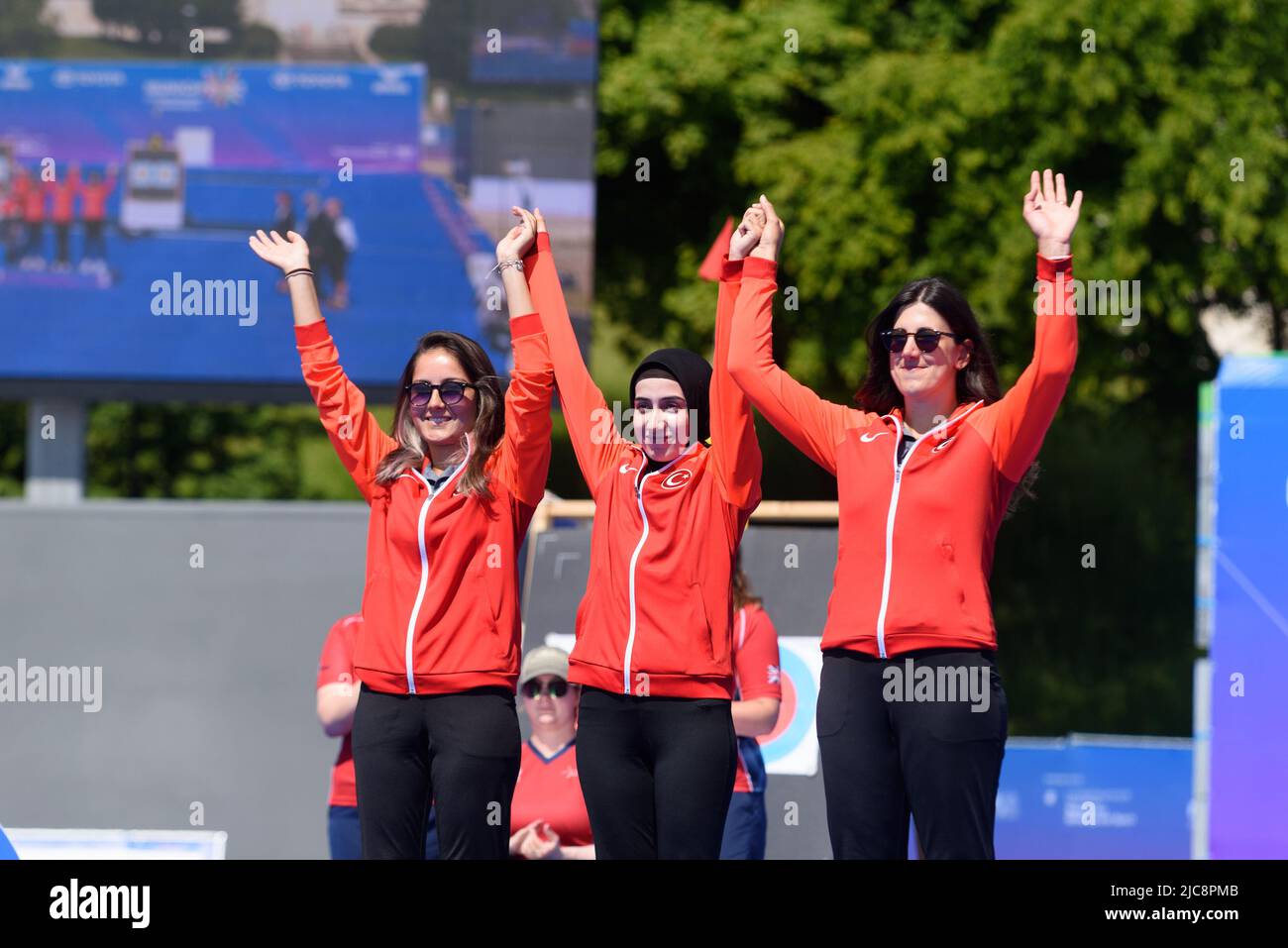 during the compound finals at Theresienwiese, Munich. Sven Beyrich/SPP ...