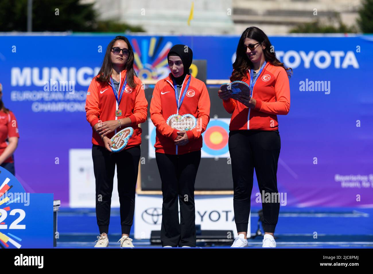 during the compound finals at Theresienwiese, Munich. Sven Beyrich/SPP ...