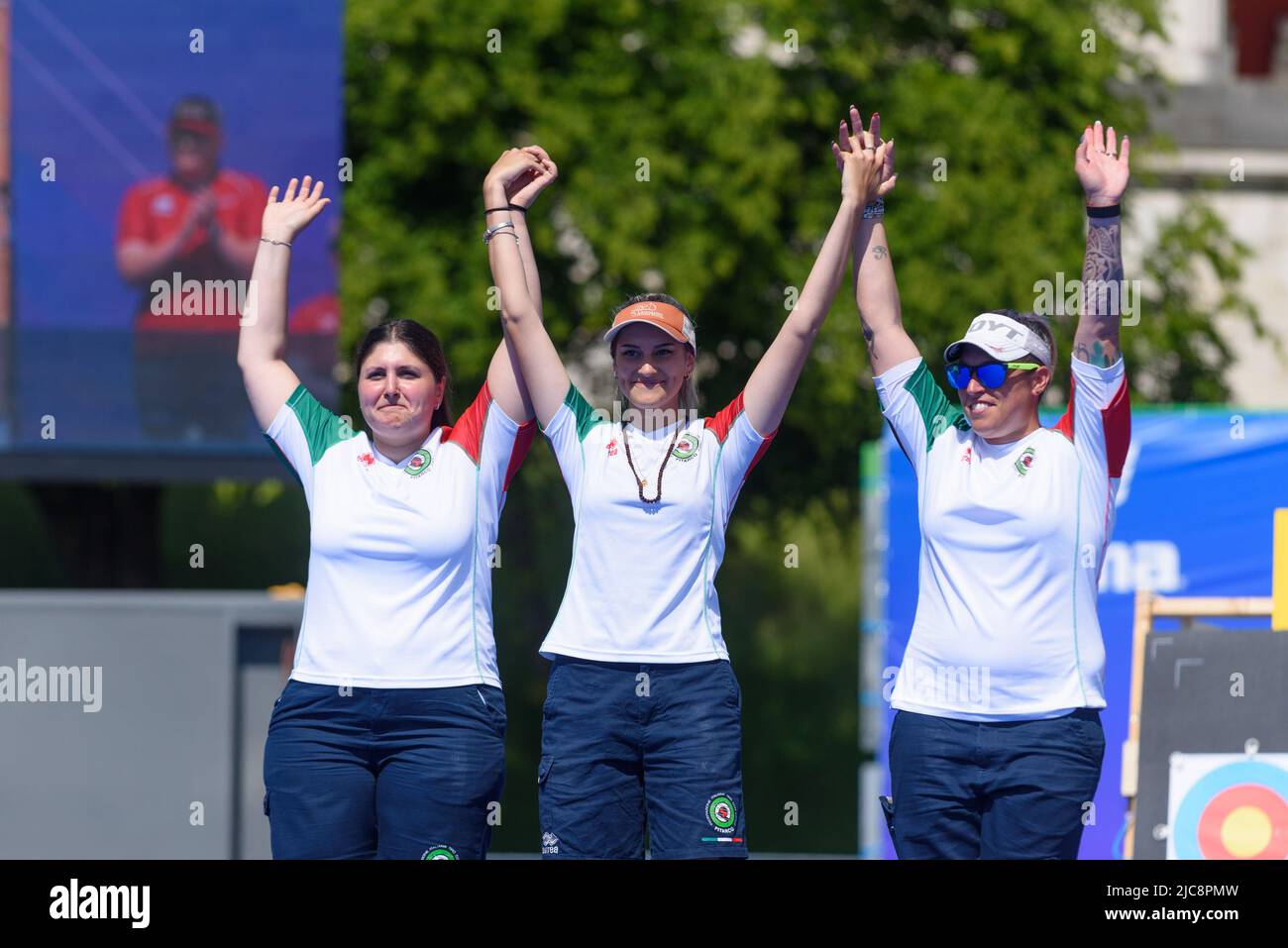 during the compound finals at Theresienwiese, Munich. Sven Beyrich/SPP ...