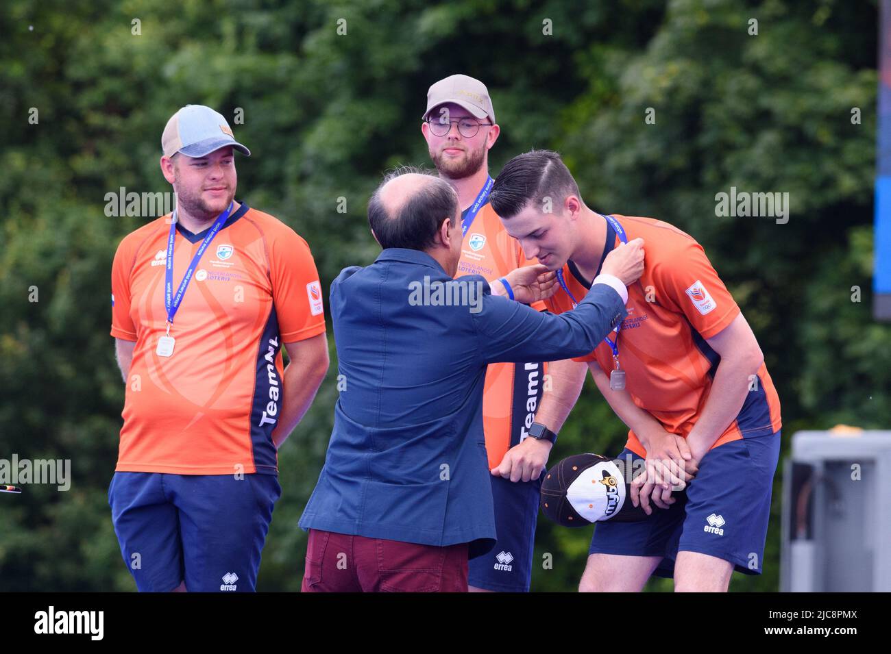 during the compound finals at Theresienwiese, Munich. Sven Beyrich/SPP ...