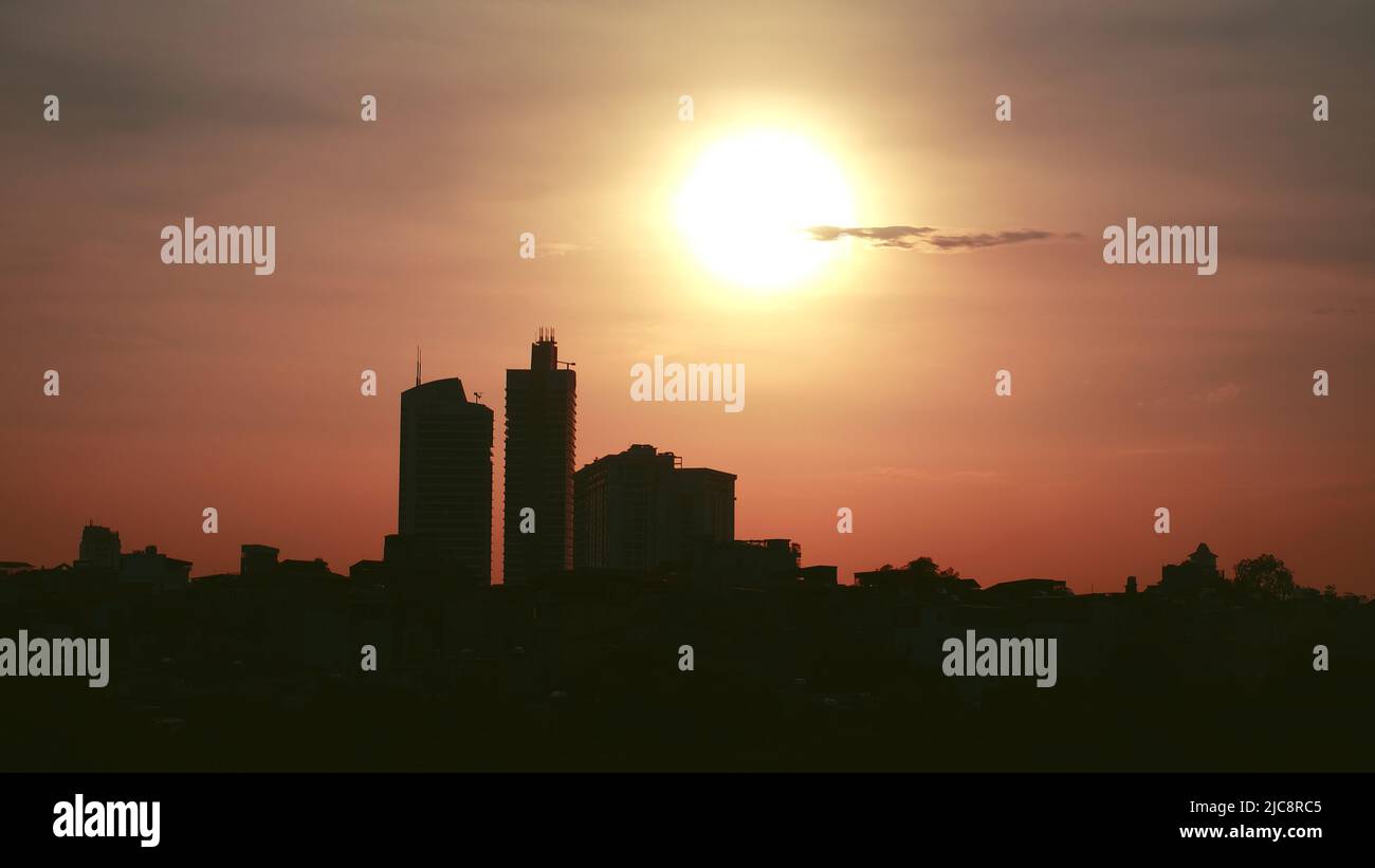 Hanoi Sunset Skyline View Stock Photo - Alamy