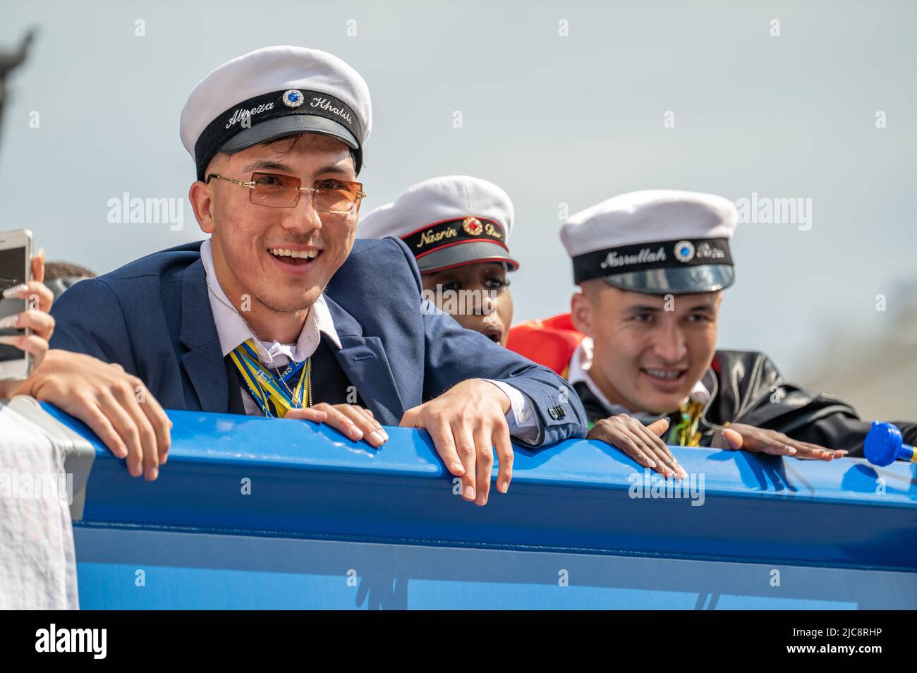 Graduation day from gymnasium in the city center of Norrkoping ...