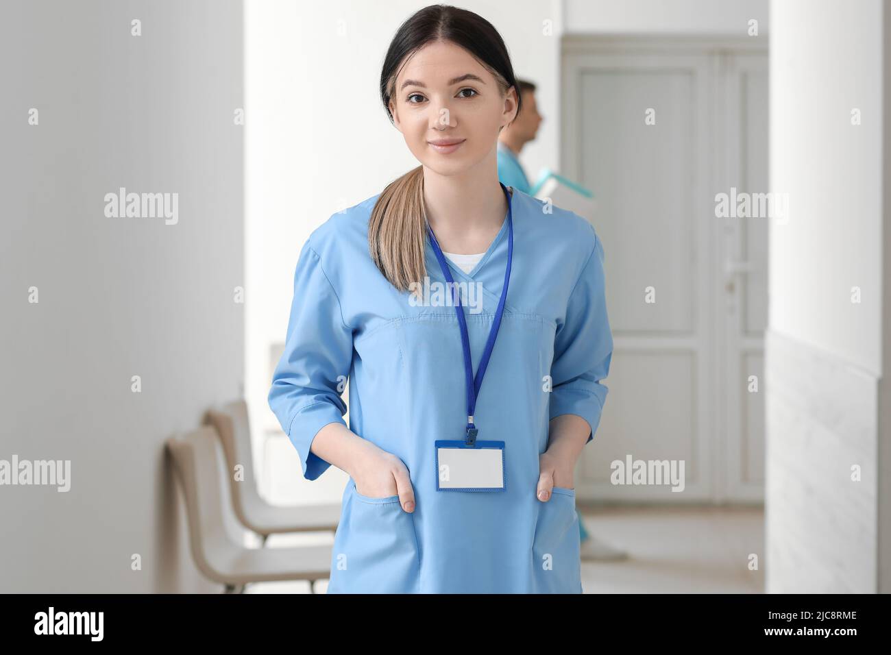 Female medical assistant at hospital Stock Photo - Alamy
