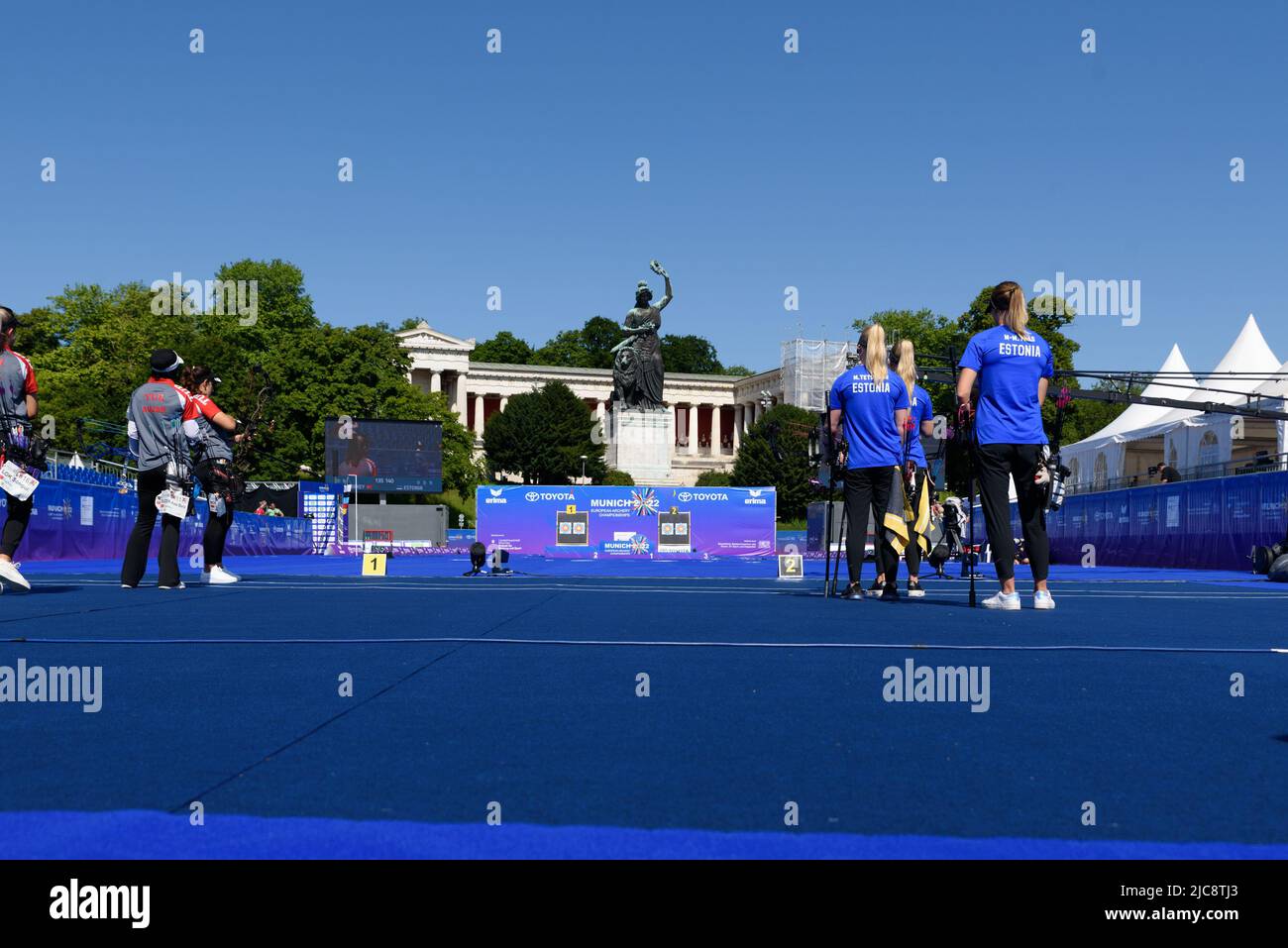 General view from inside the arena during the compound finals at ...