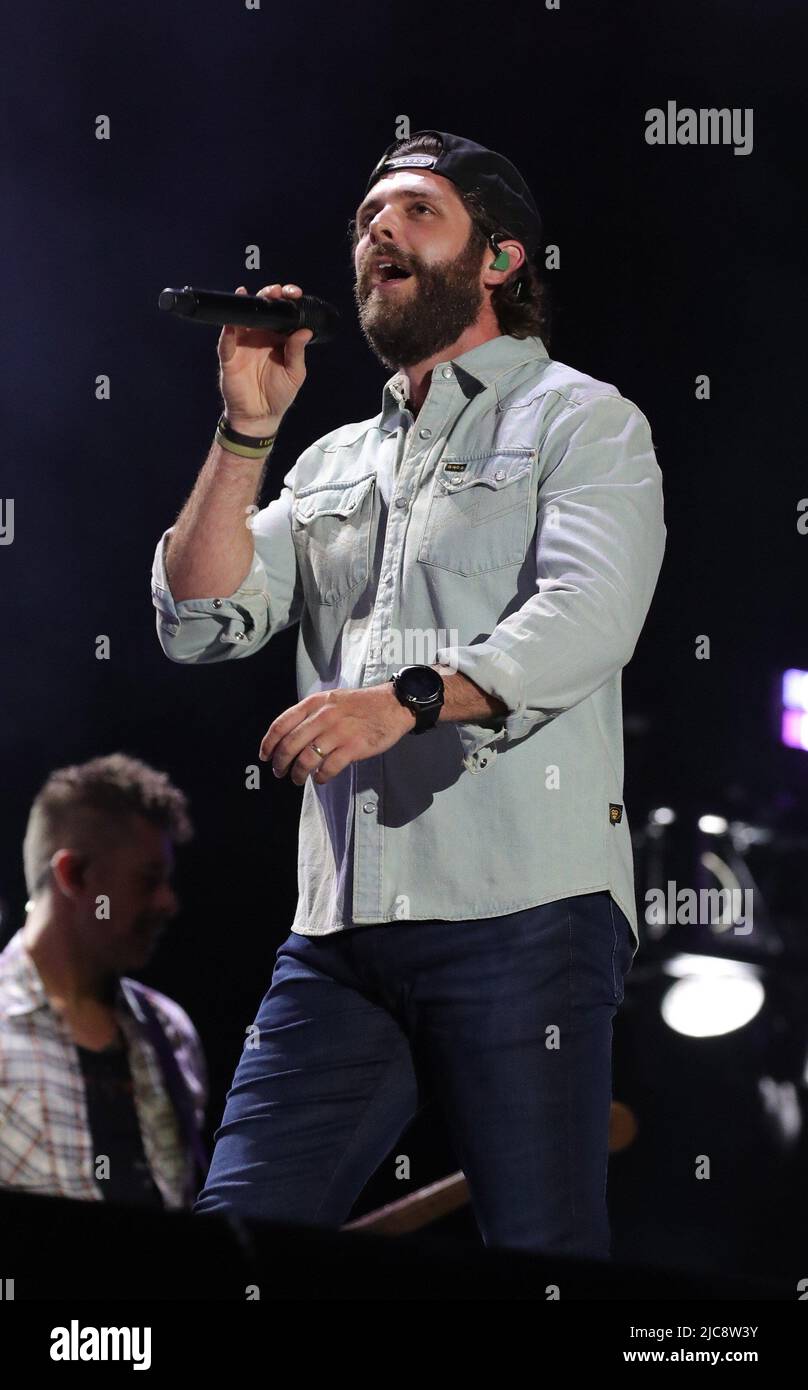 Nashville, TN, USA. 10th June, 2022. Thomas Rhett on stage for CMA Fest ...