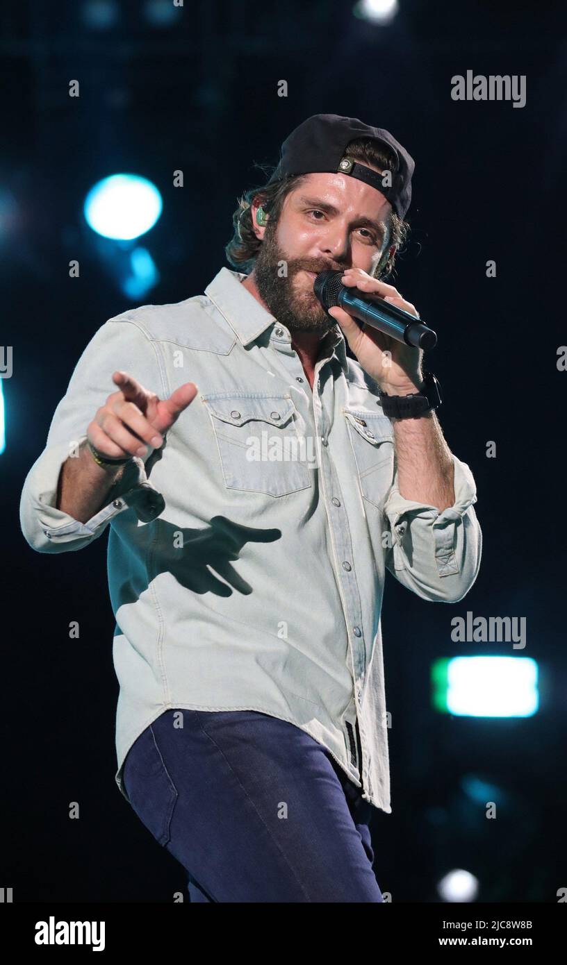 Nashville, TN, USA. 10th June, 2022. Thomas Rhett on stage for CMA Fest ...