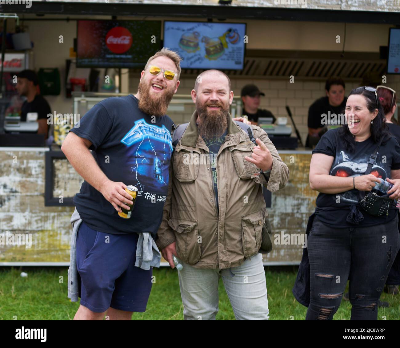 Heavy Metal Fans at Bloodstock Festival, Catton Park Derbyshire, UK. 09 ...