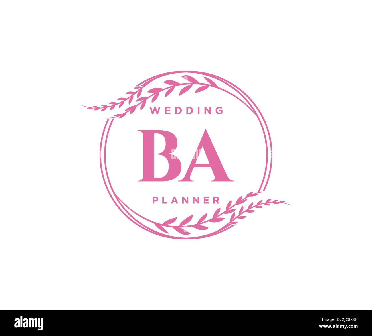 BA Initials letter Wedding monogram logos collection, hand drawn modern ...