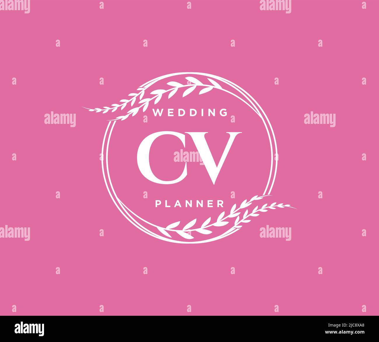 CV Initials letter Wedding monogram logos collection, hand drawn modern minimalistic and floral ...