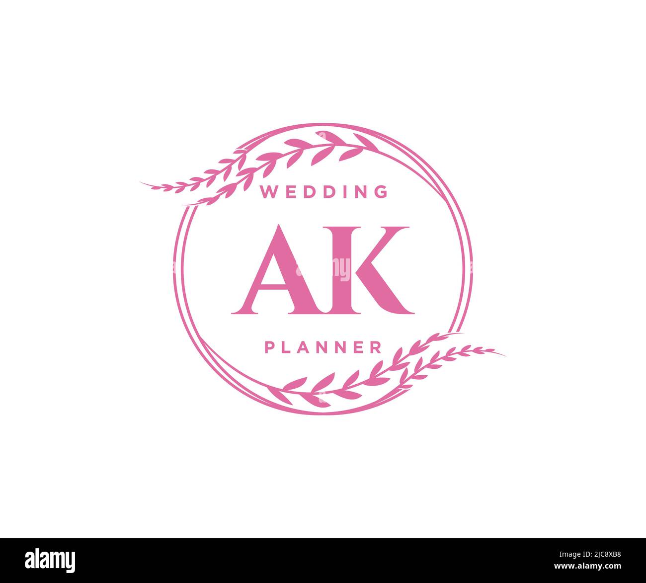 AK Initials letter Wedding monogram logos collection, hand drawn modern ...