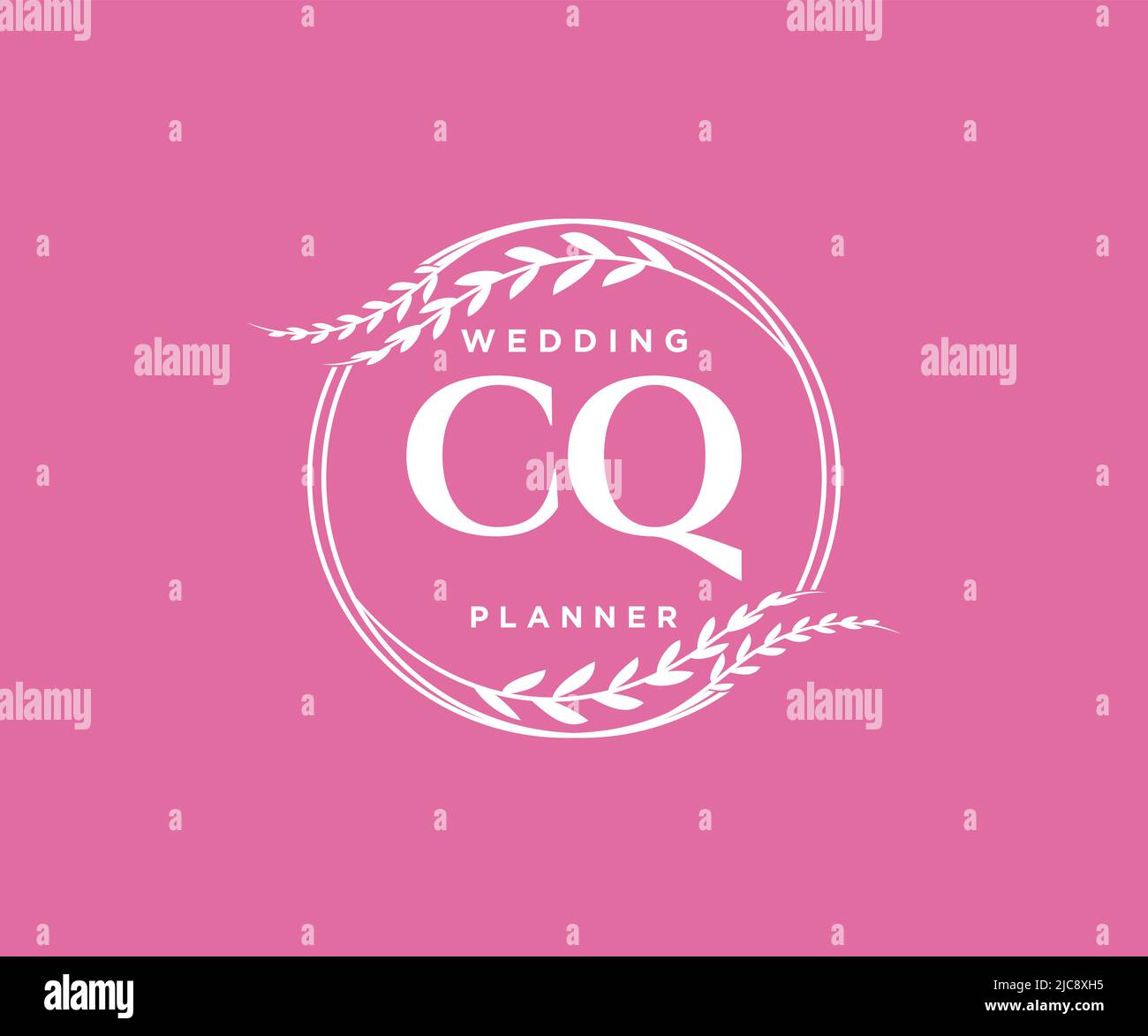 CQ Initials letter Wedding monogram logos collection, hand drawn modern ...