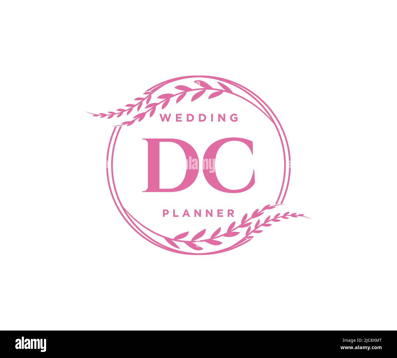 DC Initials letter Wedding monogram logos collection, hand drawn modern ...