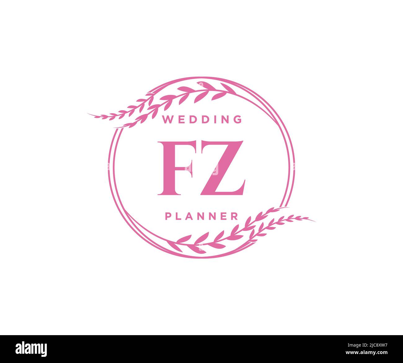 FZ Initials letter Wedding monogram logos collection, hand drawn modern ...