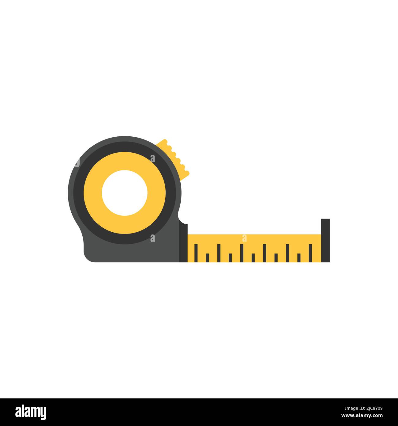 Measuring tape icon in flat style. Measure equipment vector ...