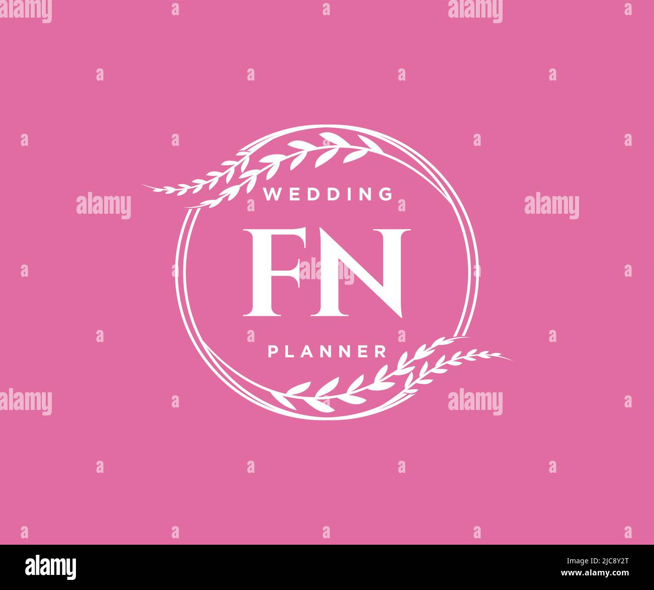 FN Initials letter Wedding monogram logos collection, hand drawn modern ...