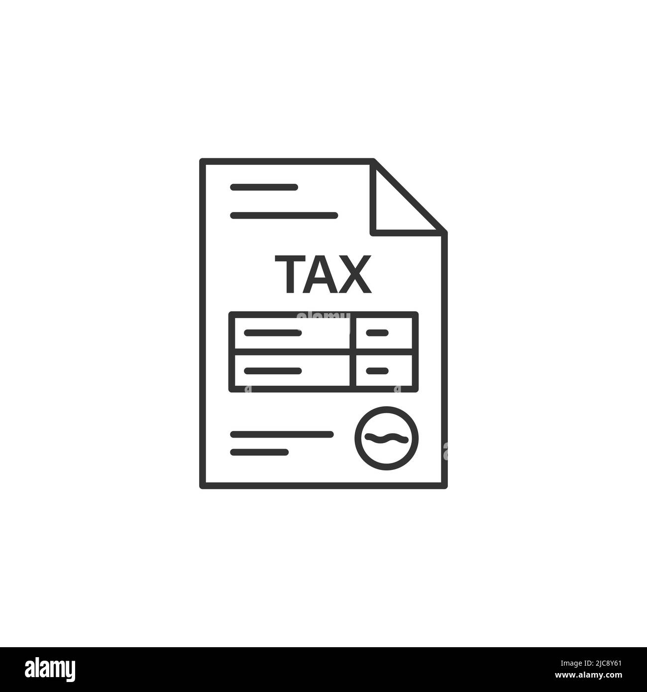 Invoice icon in flat style. Transaction document vector illustration on ...