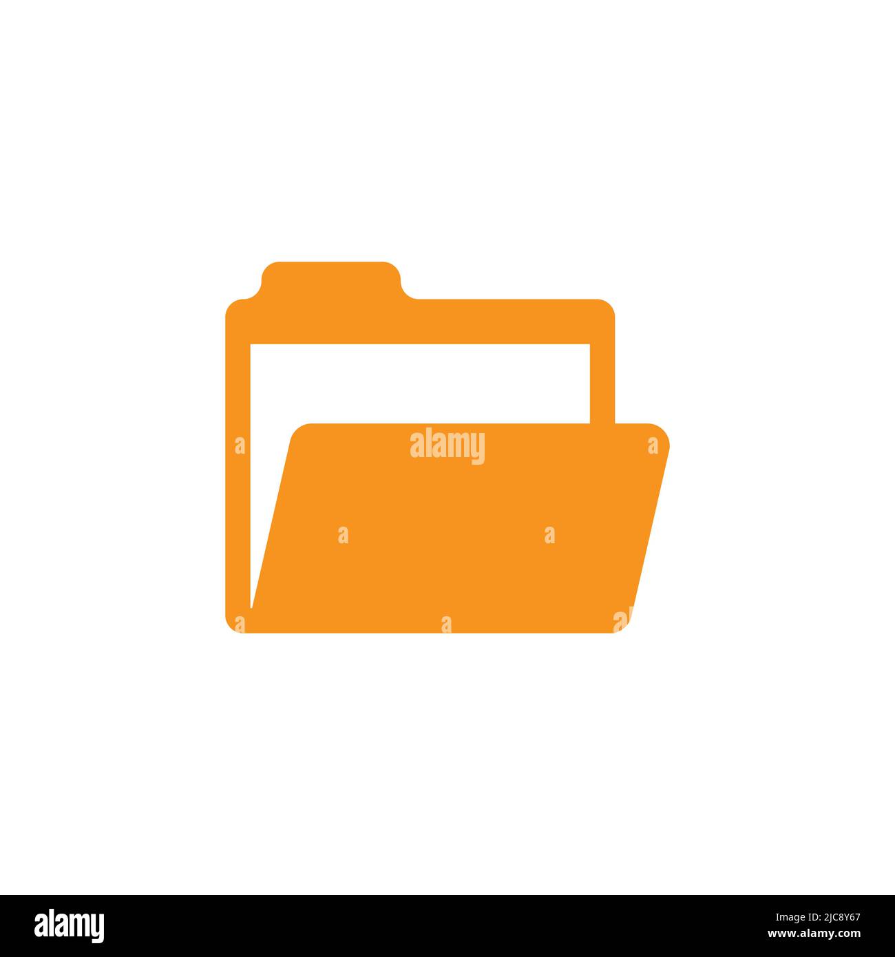 Computer folder icon in flat style. Document archive vector ...