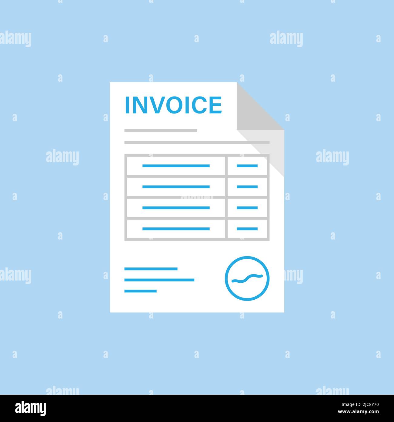 Flat Invoice Icon