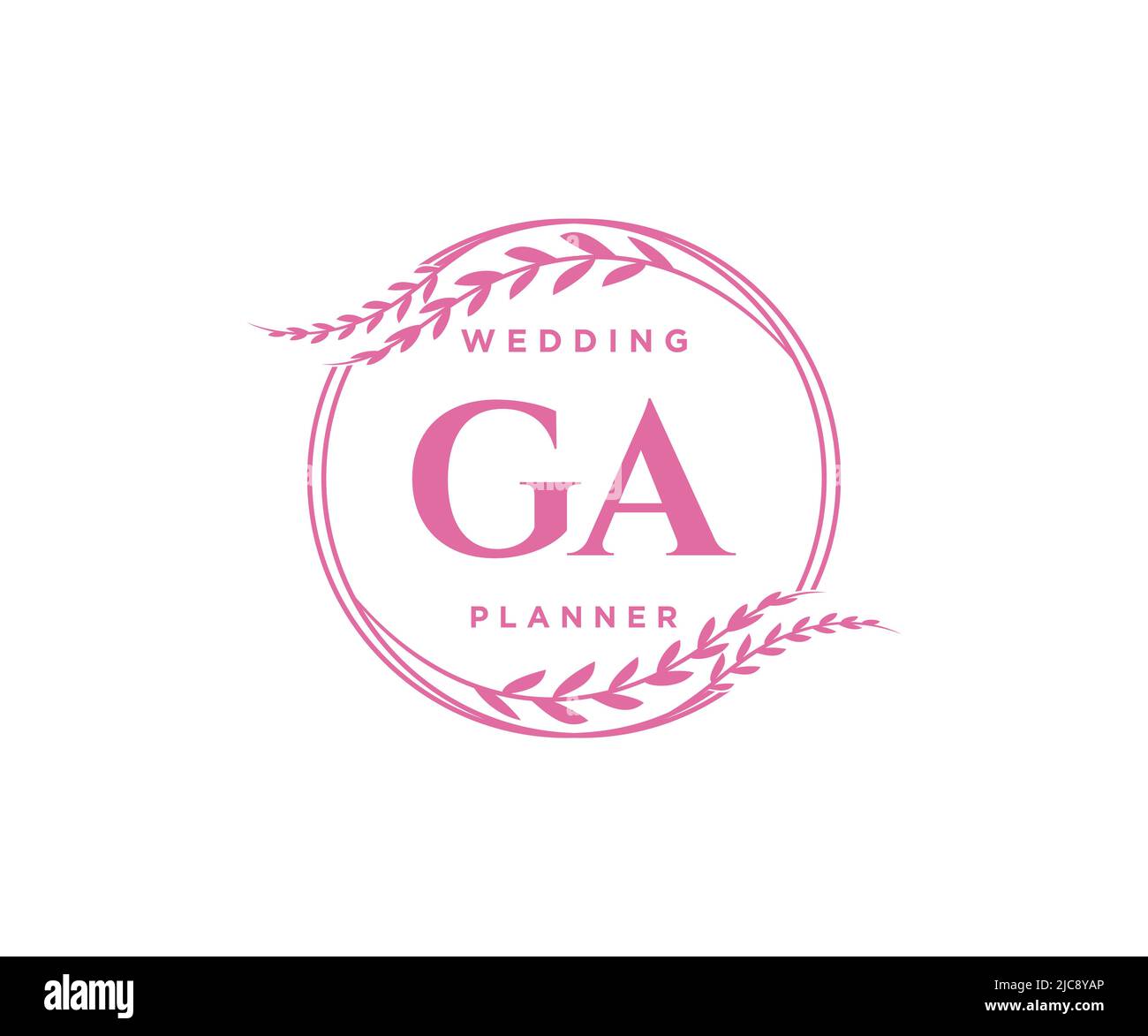 GA Initials letter Wedding monogram logos collection, hand drawn modern ...