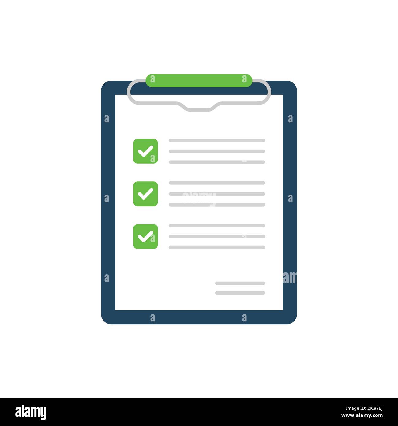 Contract document icon in flat style. Report vector illustration on ...