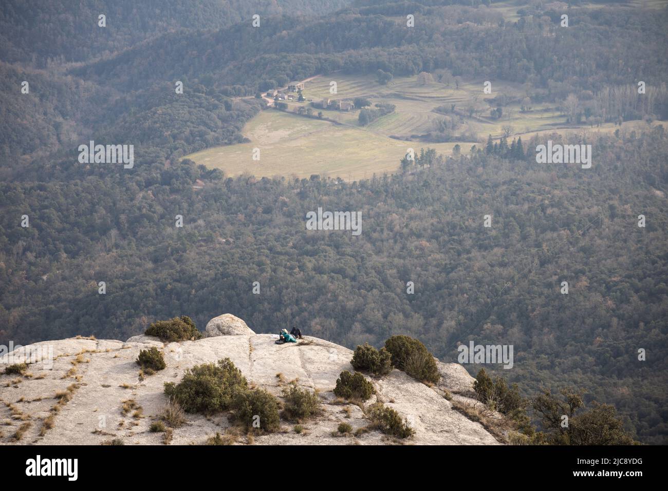Tourist enjoying the nature with beautiful views in the mountain ...