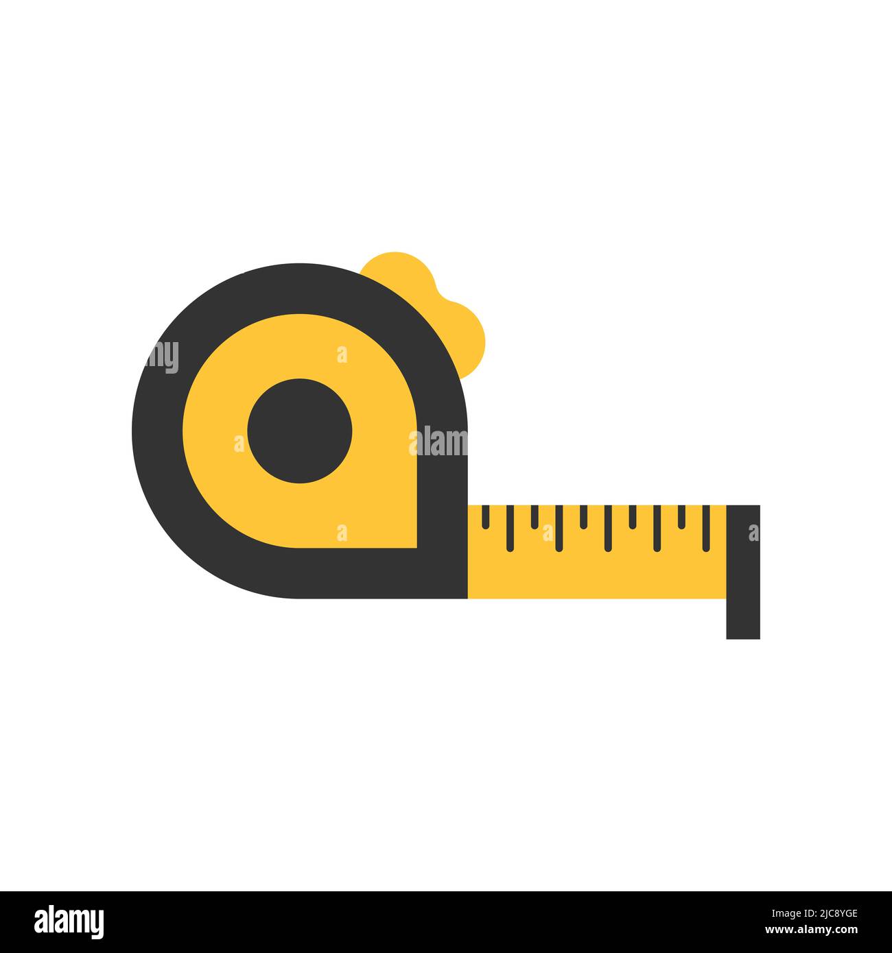 Measuring tape icon in flat style. Measure equipment vector ...