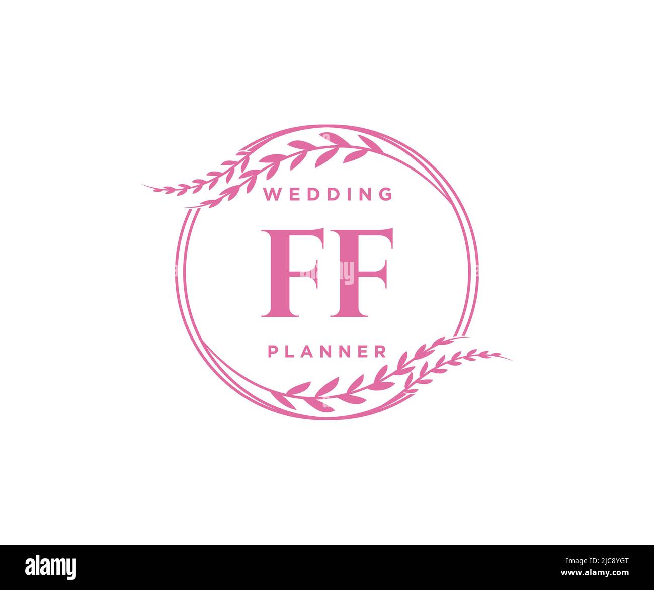 FF Initials letter Wedding monogram logos collection, hand drawn modern ...