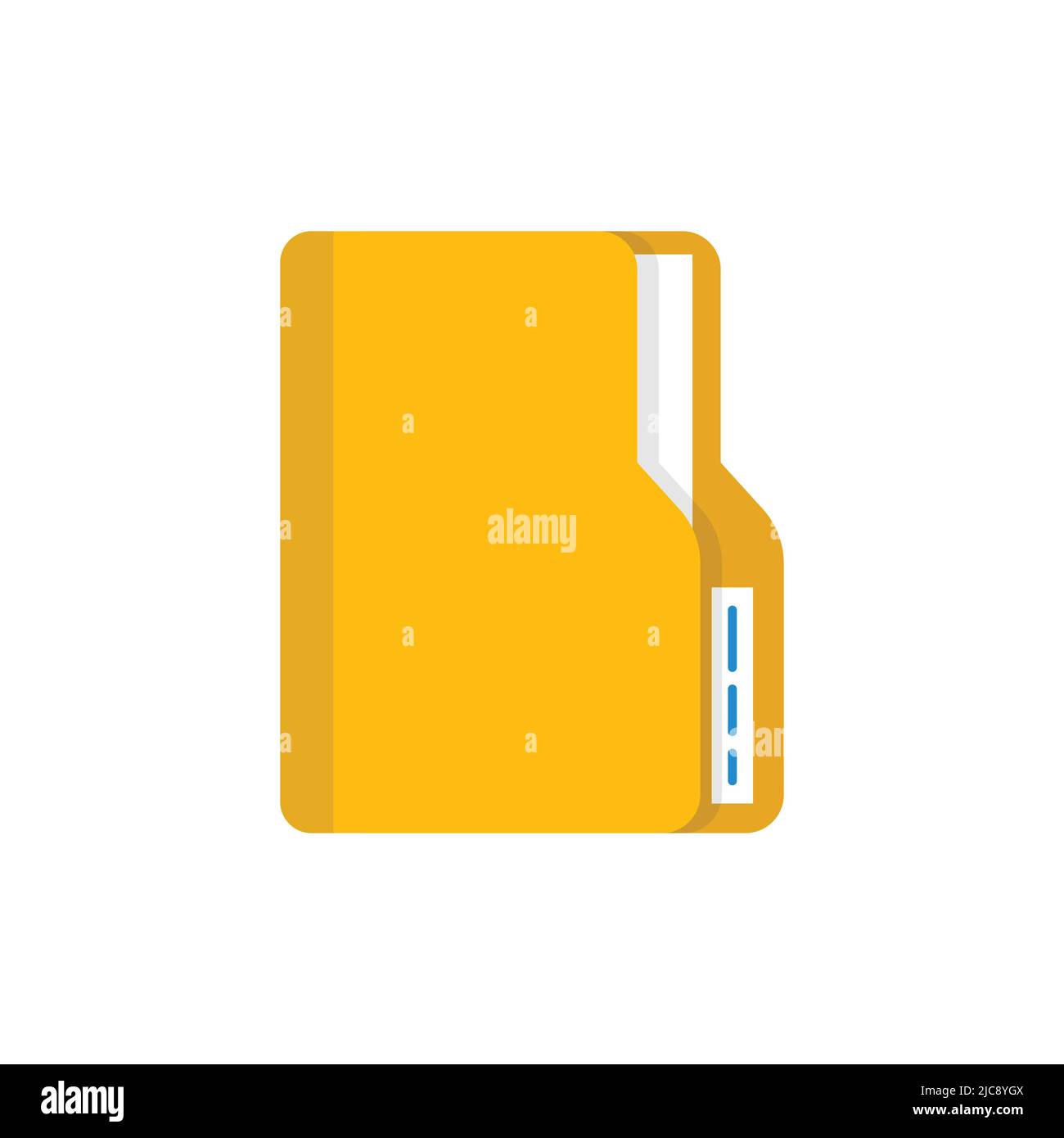 Computer folder icon in flat style. Document archive vector illustration on isolated background ...