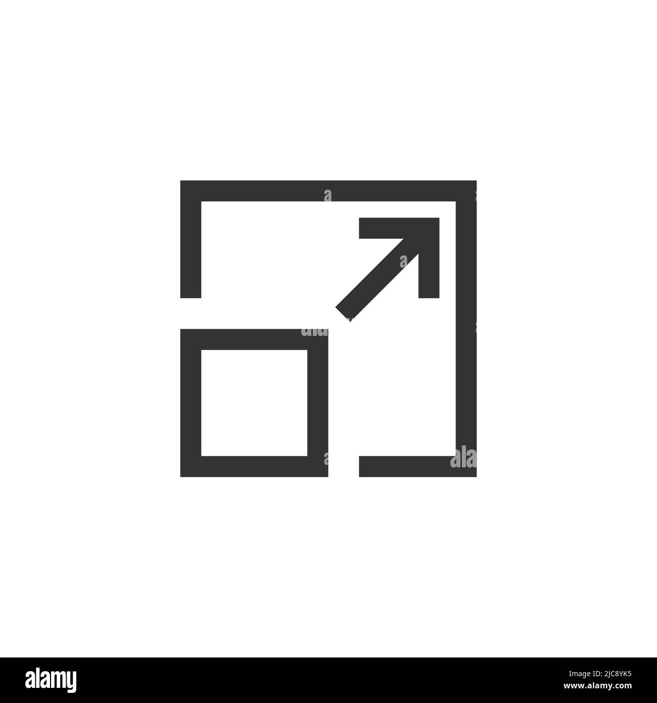 Compact size icon in flat style. Scale fit vector illustration on ...