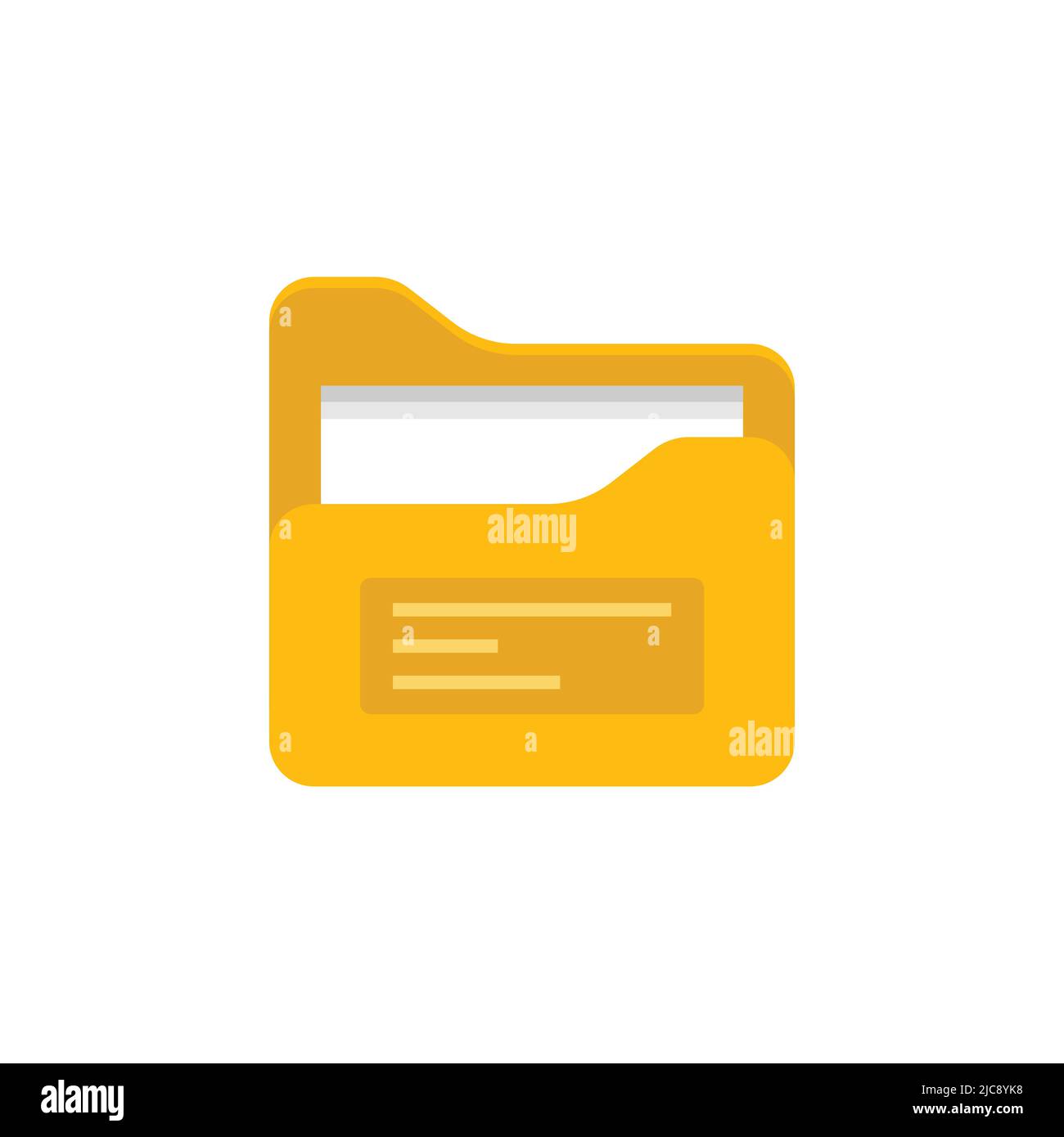 Computer folder icon in flat style. Document archive vector ...