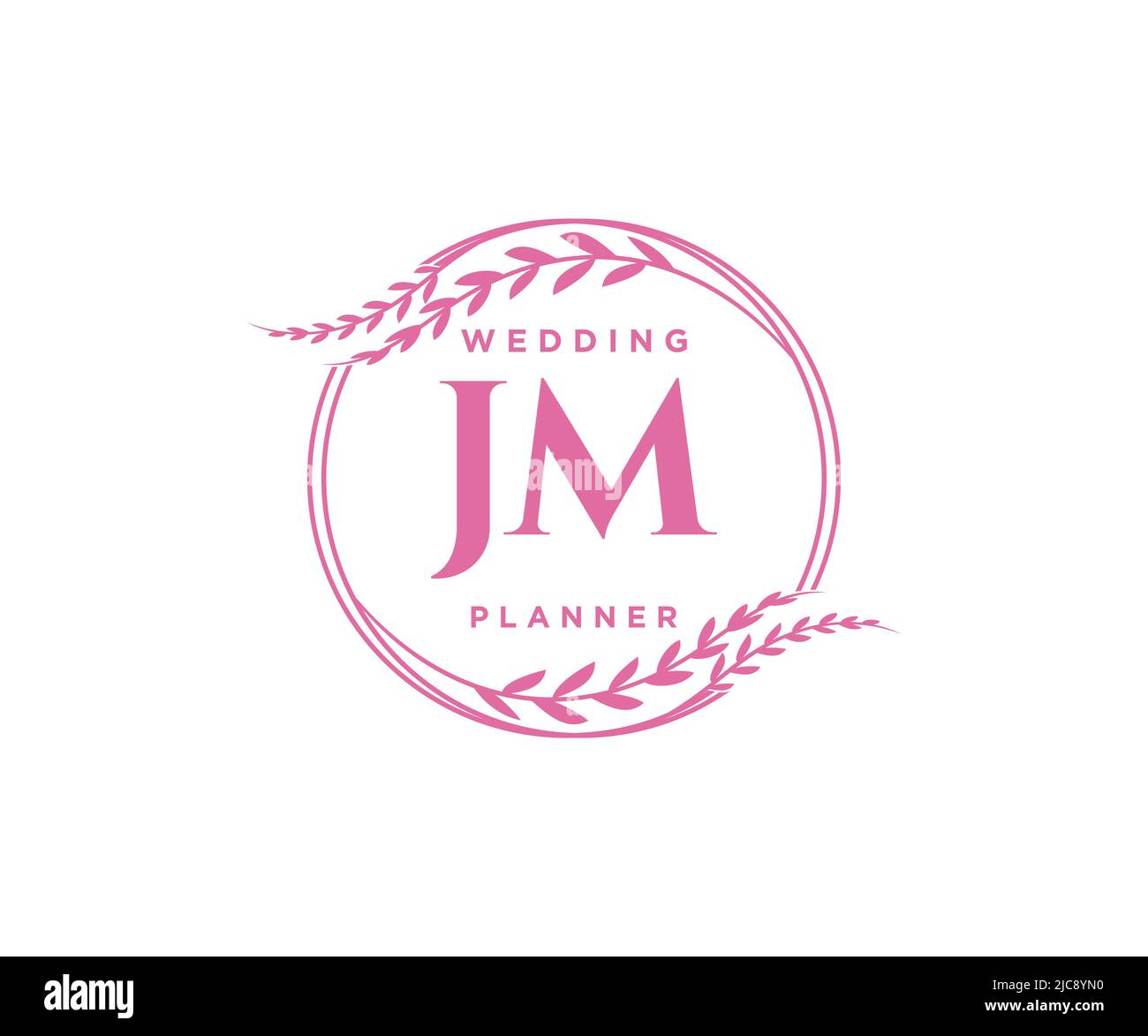 JM Initials letter Wedding monogram logos collection, hand drawn modern ...