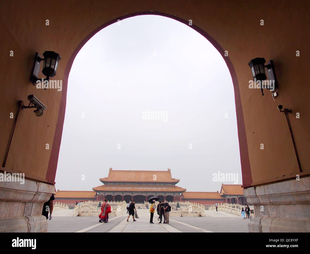 BEIJING, CHINA - JUNE 11, 2022 - Tourists visit the Palace Museum in ...