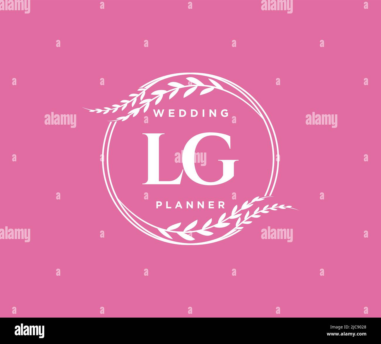 LG Initials letter Wedding monogram logos collection, hand drawn modern ...