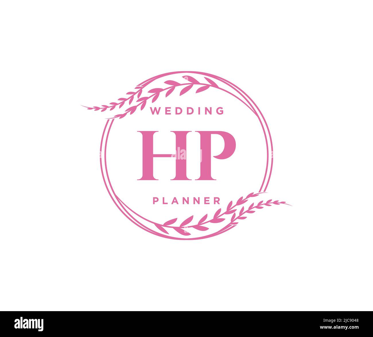 HP Initials letter Wedding monogram logos collection, hand drawn modern ...