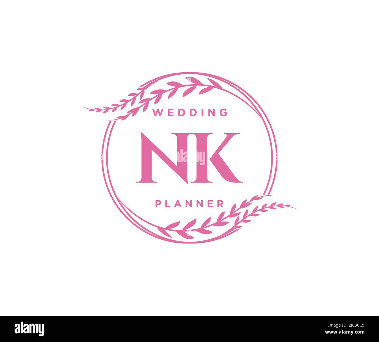 NK Initials letter Wedding monogram logos collection, hand drawn modern ...