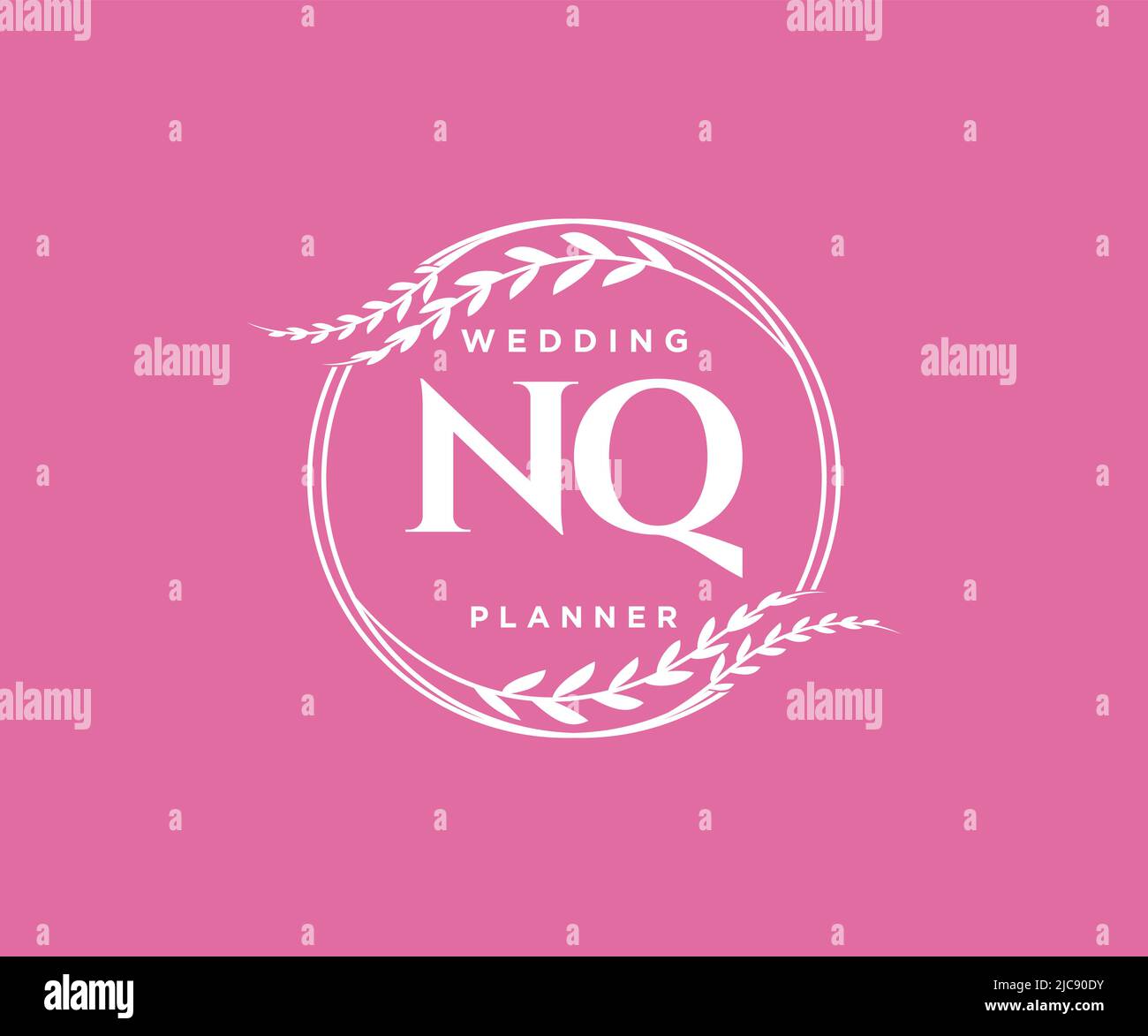 NQ Initials letter Wedding monogram logos collection, hand drawn modern ...