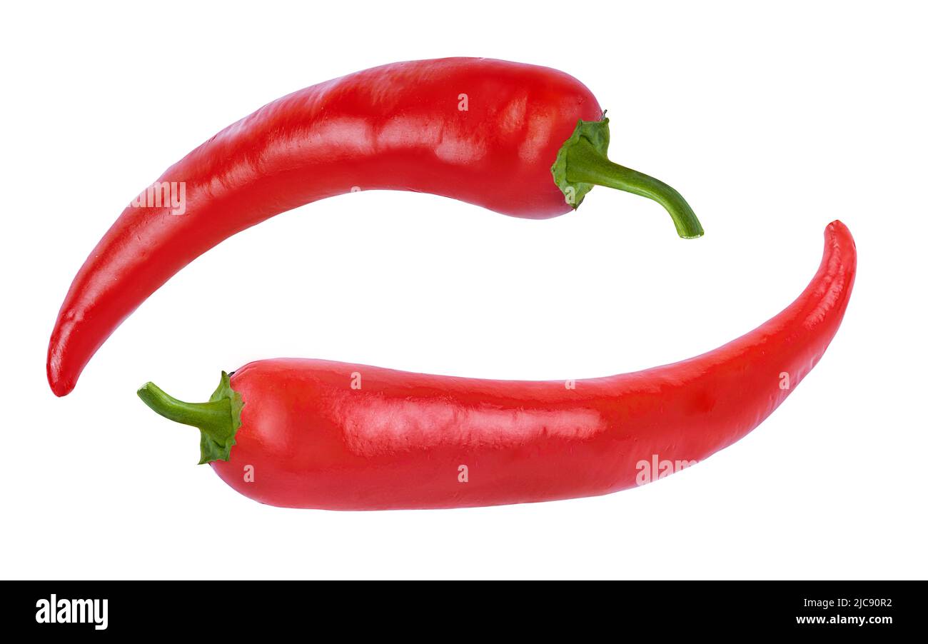 Ripe pepper chili isolated on white background Stock Photo - Alamy