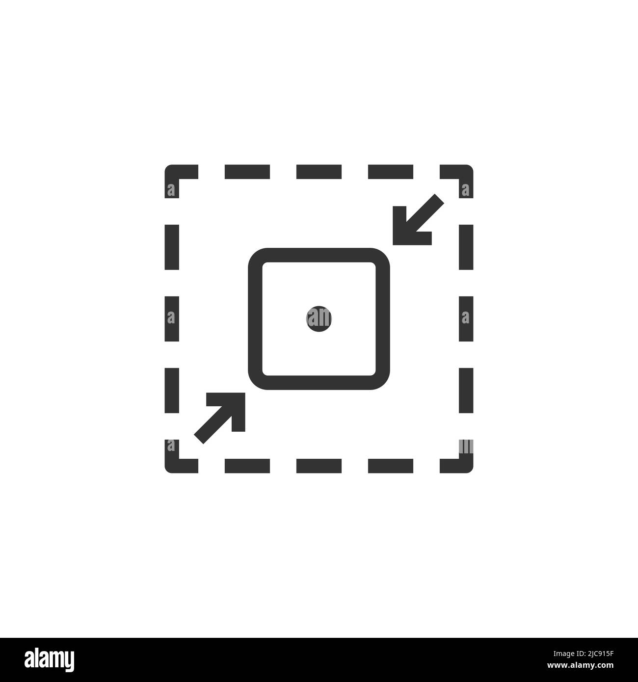 Compact size icon in flat style. Scale fit vector illustration on ...