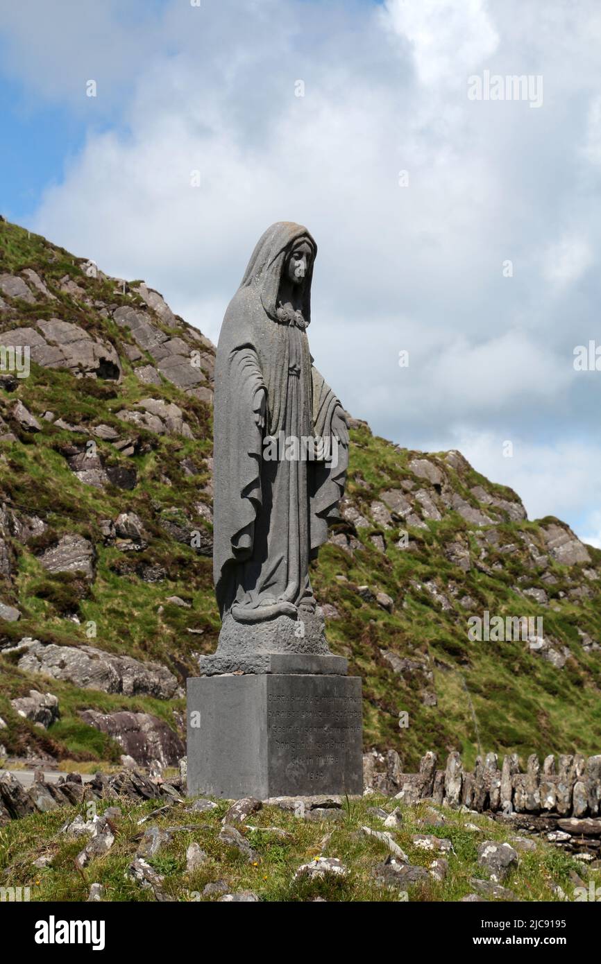 Statue of the Virgin Mary Ring of Kerry, Ireland Stock Photo - Alamy