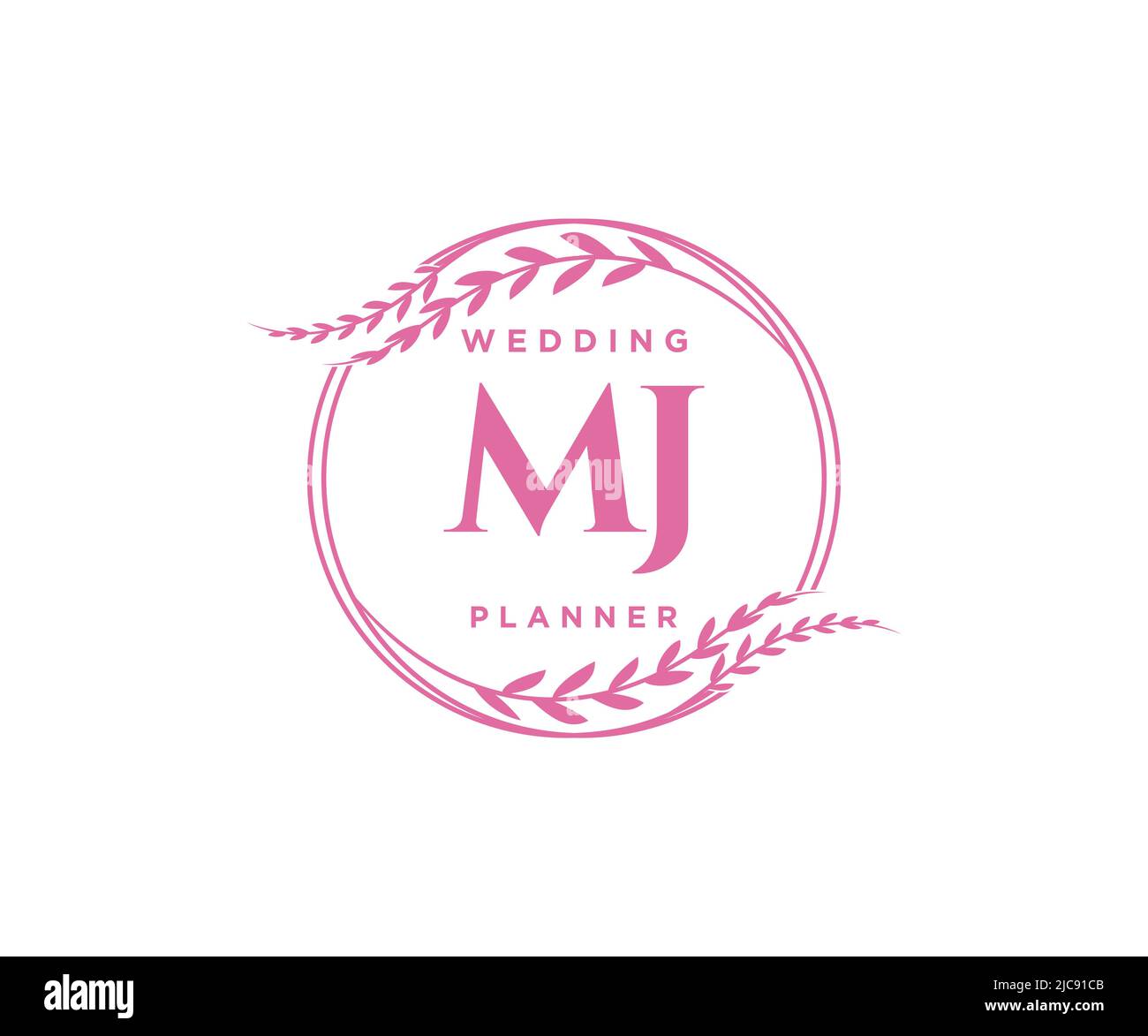 MJ Initials letter Wedding monogram logos collection, hand drawn modern ...