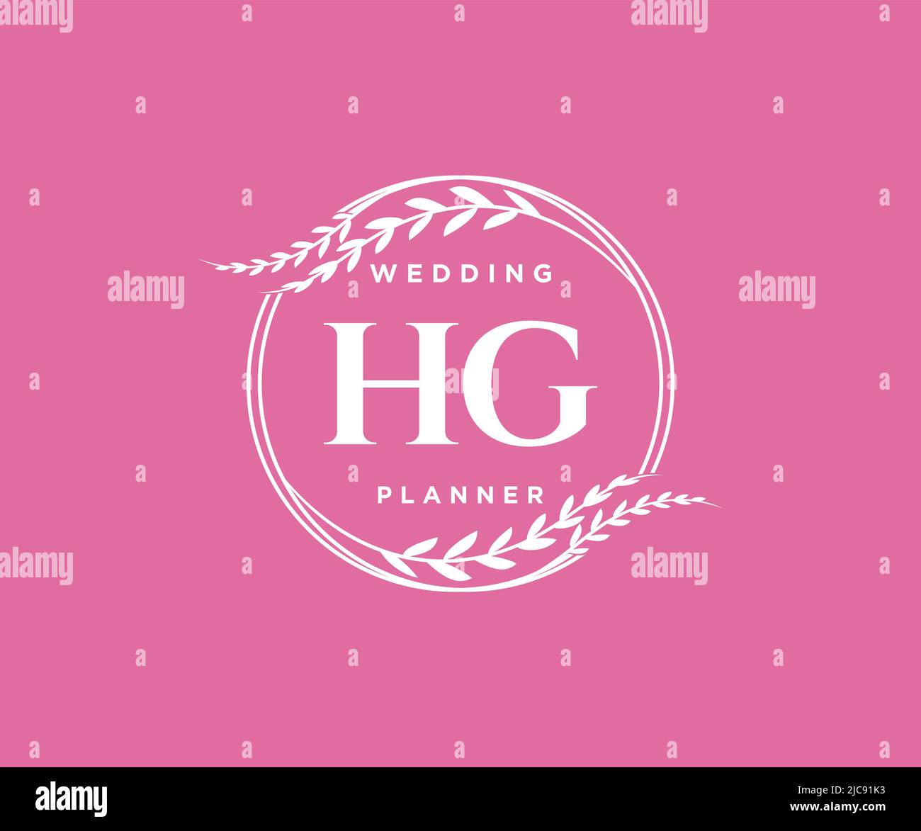 HG Initials letter Wedding monogram logos collection, hand drawn modern ...