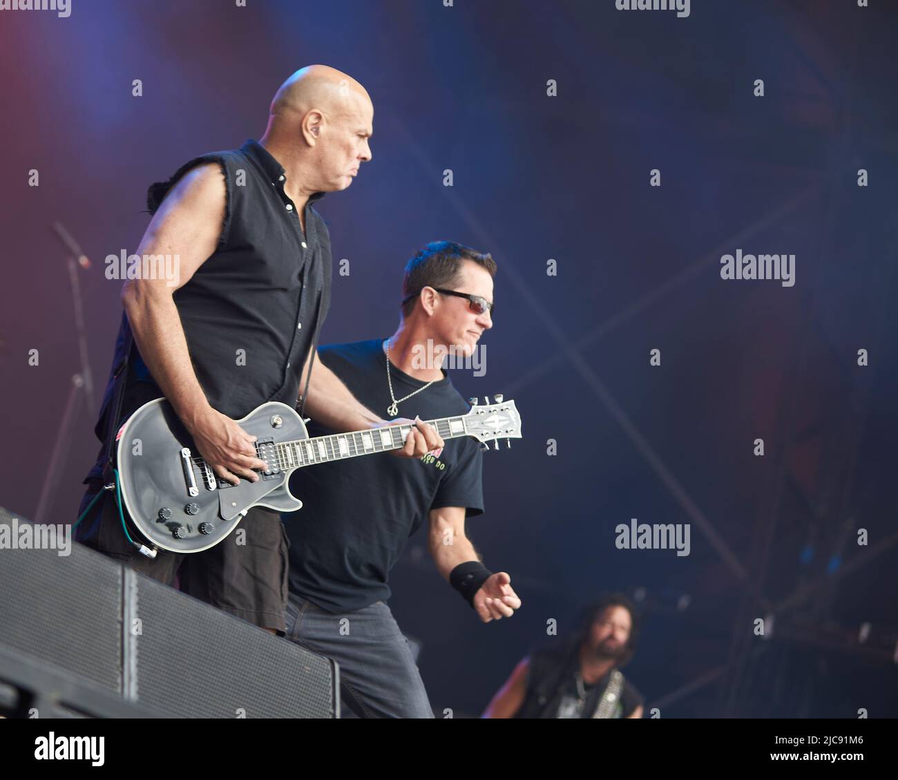 Kurdt Vanderhoof (L) and Mike Howe (R) of Metal Church Perform at ...