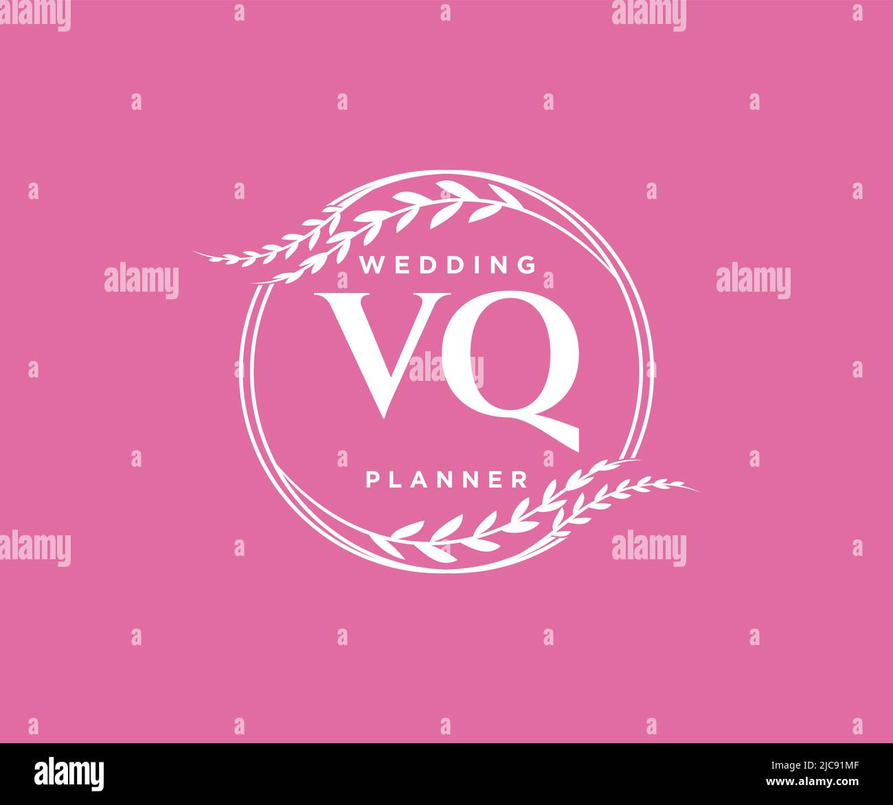 VQ Initials letter Wedding monogram logos collection, hand drawn modern ...