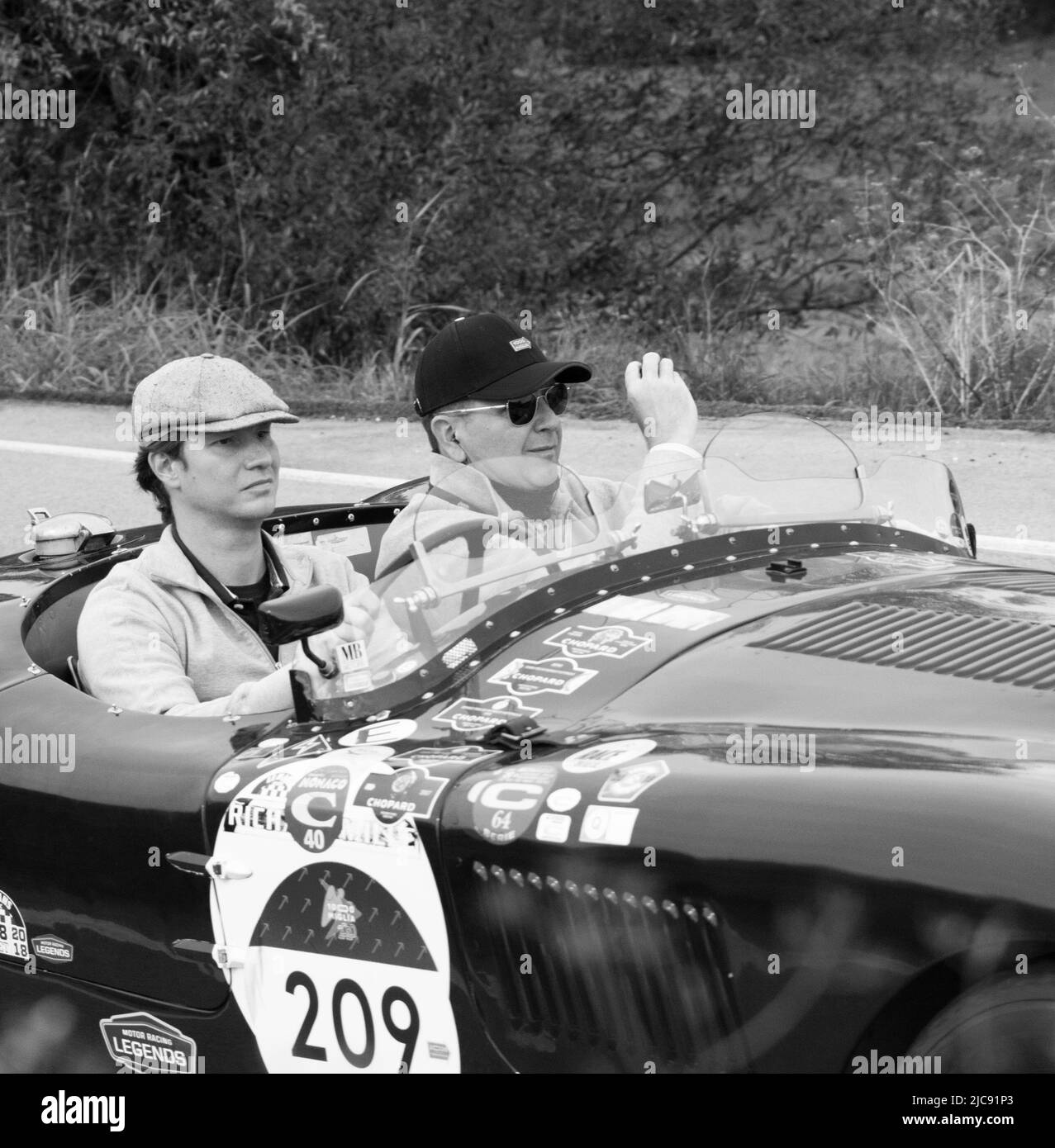 CAGLI , ITALY - OTT 24 - 2020 : JAGUAR C-TYPE 1952 on an old racing car ...