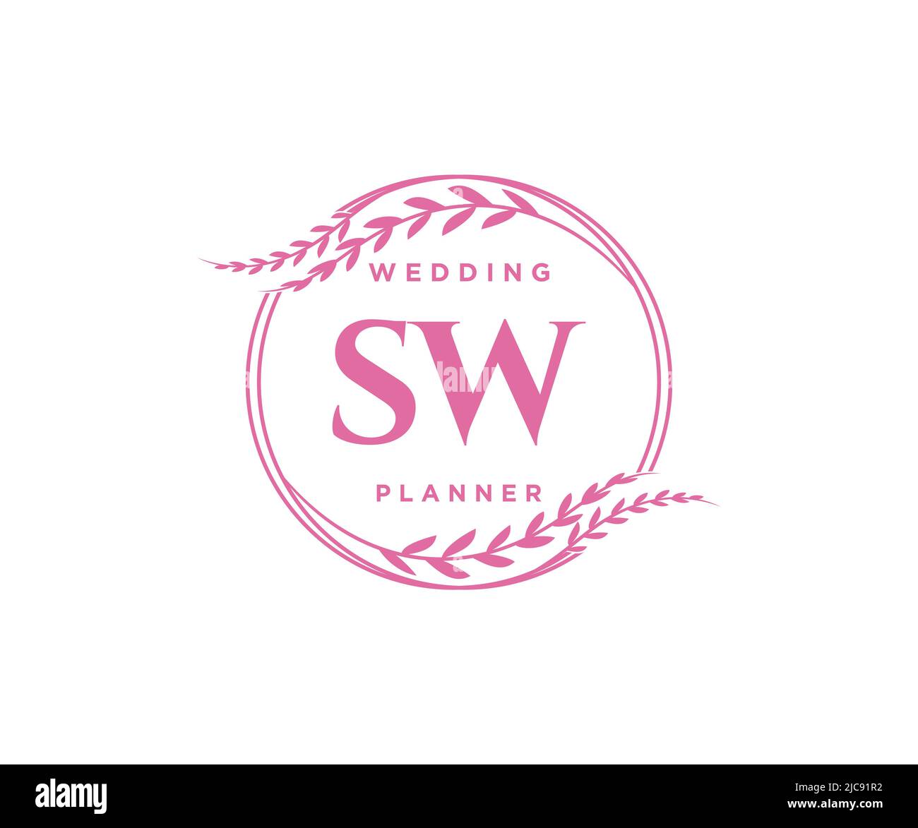 SW Initials letter Wedding monogram logos collection, hand drawn modern ...