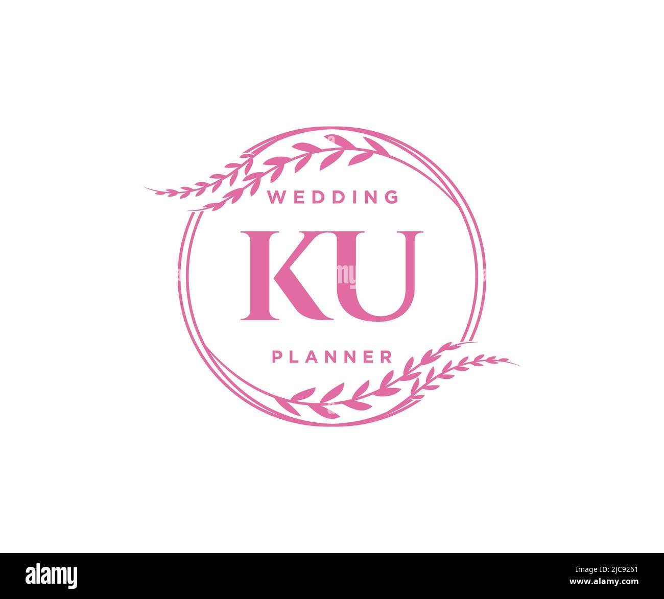 KU Initials letter Wedding monogram logos collection, hand drawn modern ...