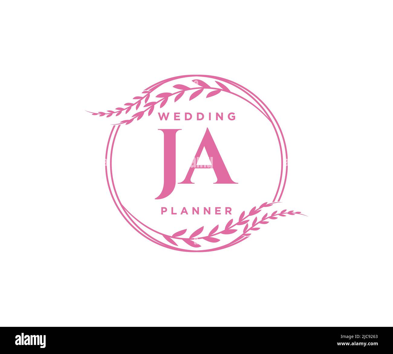 JA Initials letter Wedding monogram logos collection, hand drawn modern ...